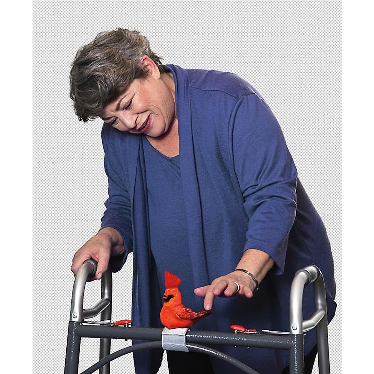 Joy For All Ageless Innovation Companion Pet for Seniors - Walker Squawker - Lifelike Animatronic Bird - Interactive Chirping - Walker Accessories - Therapy Toys for Alzheimers & Dementia - Bluebird