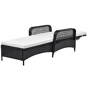 Furniture Outdoor Patio Pool PE Rattan Wicker Chair Wicker Sun Lounger