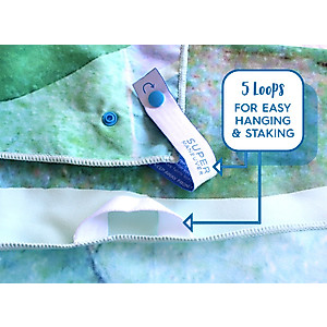 Super Maneuver Microfiber Beach Towel & Bag. Lightweight, Compact & Quick-Dry. For Travel, the Beach, Pool, Gym, Yoga & Camping. Extra Large (71x35.5), Tropical Leaves