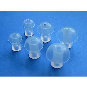 6 pcs : S/M/L Soft Replacement Mushroom Domes Eartips Earbuds Compatible with Siemens Touching, Motion, Nitro,Aquaris, Siemens Life, Lotus 12P,13P,13SP,23P,23SP, 23M BTE (Behind the Ear) Hearing Aids