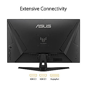 ASUS TUF Gaming 32” (31.5” viewable) 4K HDR DSC Gaming Monitor (VG32UQA1A) - UHD (3840 x 2160), 160Hz, 1ms, Extreme Low Motion Blur Sync, Freesync Premium, HDMI2.1, Speakers, 120% sRGB, DisplayHDR 400