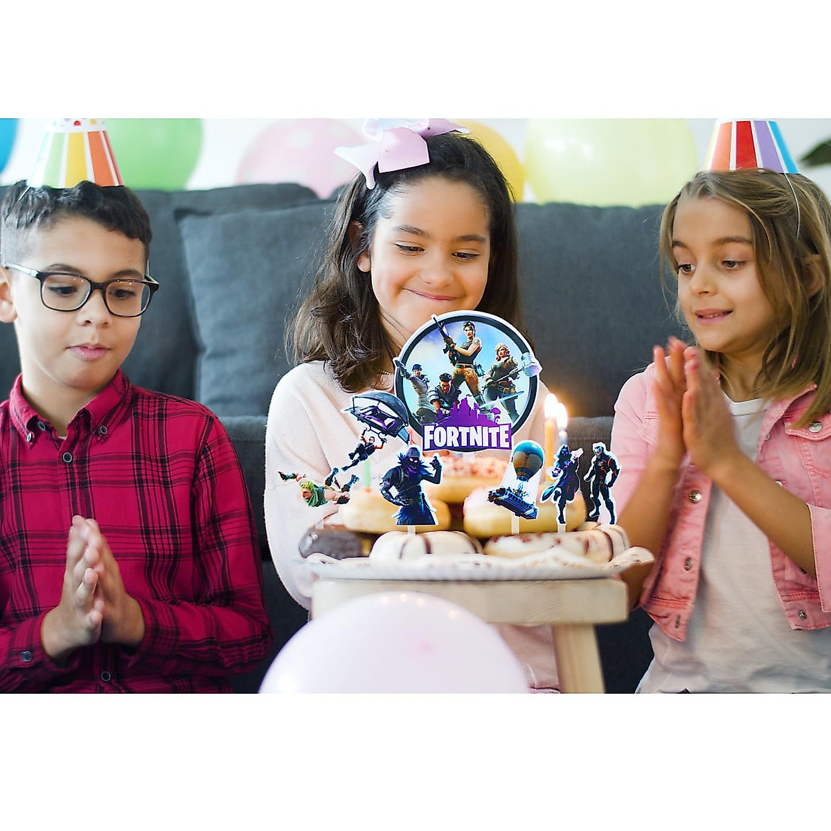 7 pcs Exquisite Acrylic Video Game Birthday Cake Toppers for Boys Girls Gamers' Birthday, Designed for Game Lovers, Game Party Decorations Supplies