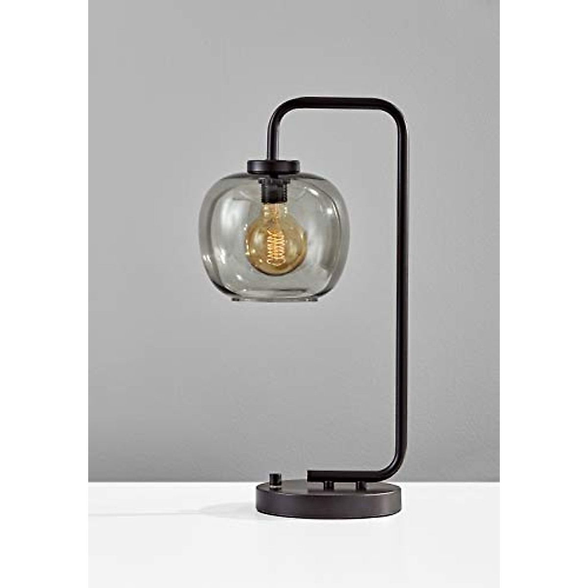 Adesso Home 3437-01 Transitional One Light Table Lamp from Ashton Collection Finish, 10.50 inches, Matte Black