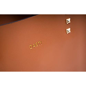 DASTI Carryall bandolera Cartera Mujer Moda Grandes Bolso Mustard Oversized Tot Hobo Tan Totes Minimalist Studded Rivets Handbag with Golden Stud