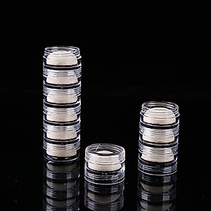 Mini Ink Blending Brushes Tools 2 Handle with 42 Refills Replacement Round Foams and 20 Plastic Storage Cases Stackable Jars Set for Scrapbooking Painting Art Supplies Tool Craft Cardmaking Drawing