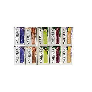 Yardley London Soap Bath Bar Bundle - 10 Bars: English Lavender, Oatmeal and Almond, Aloe and Avocado, Cocoa Butter, Lemon Verbena 4 Ounce Bars (Pack of 10, Two of each)