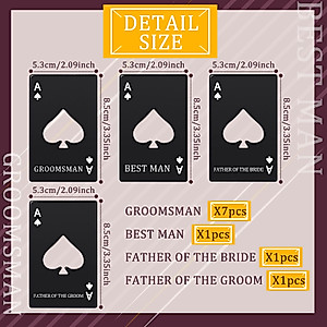 10 Pieces Groomsmen Bottle Opener Poker Card Bottle Openers Stainless Steel Metal Beer Bottle Openers for Home Kitchen Bar Restaurant Party Wedding