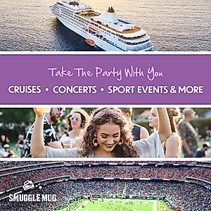 BoozeBrella by Smuggle Mug | Umbrella Hidden Alcohol Flask | Disguised Plastic Container to Sneak Liquor | Conceal Flasks for Women & Men | Funny & Sneaky Way to Hide Liquid (Black w/White Dots)