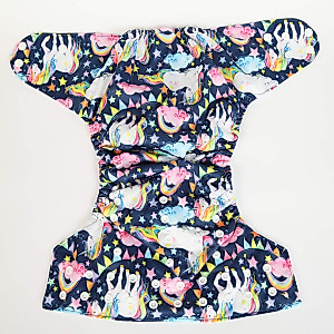 2 to 7 Years Old Junior Big Cloth Diaper Pocket Reusable Washable Baby Toddler (Dream Horse)