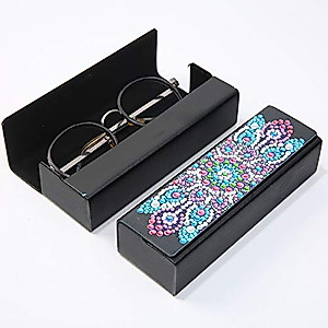 helegeSONG Diamond Painting Kit, Leather Sunglasses Case DIY Diamond Art Craft for Adults 5D Diamond Painting Kit Sunglasses Case for Women