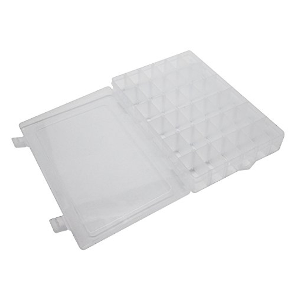 Zagarzoom Plastic Jewelry Organizer,Bead Case with 36 Grids,Clear