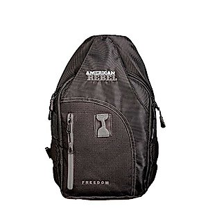 Concealed Backpack Holster for Men and Women, American Rebel Small Freedom Concealed Carry Backpack - Black/Grey
