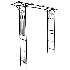 Stonehomy Metal Garden Arch for Climbing Plants, Heavy Duty Metal Garden Arbor for Outdoor Garden Wedding Ceremony, Party and Backyard, 7 Feet