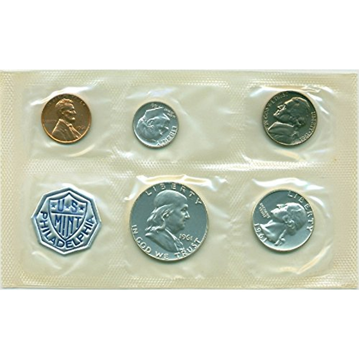 1961 P 5 Coin Silver U.S. Mint Proof Set Proof