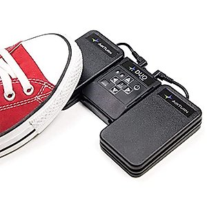 AirTurn DUO200 Silent Bluetooth Pedal Page Turner Media App Control Foot Pedal