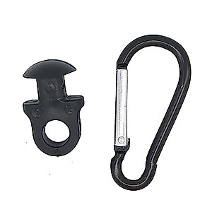 JinJing Carabiner Connector Accessories for Bogg Bag Keys Cup Holder Beach Tote Bag Hooks Inserts Charms Black
