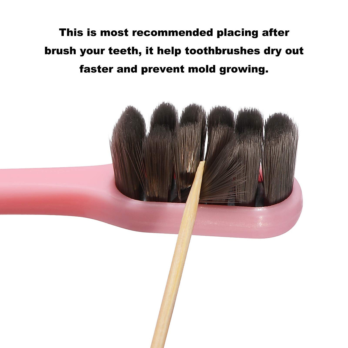 Bamboo Charcoal Toothbrush for Sensitive Gums and Teeth. Micro Nano Toothbrushes with 10.000 Ultra Soft Bamboo Charcoal Bristles. Has Excellent Cleaning Effect (Package A)