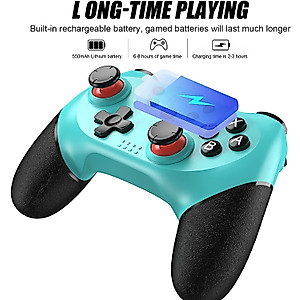 Rzzhgzq Wireless Controller for Switch/Switch Lite,Green Switch Pro Controller Gamepad Joypad Remote with Gyro Axis, Turbo and Adjustable Wireless Controller for Girl/Boy (GREEN)