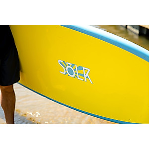 Boardworks Sōlr | Recreational Stand Up Paddleboard | X-Shot Epoxy Hardboard with Paddle | 10' 6" | Blue/Yellow/Grey, 4440720527