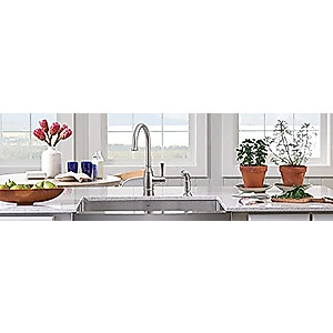 Moen G18121 1800 Series 30-Inch X 21-Inch Stainless Steel 18 Gauge Single Bowl Farmhouse Kitchen Sink