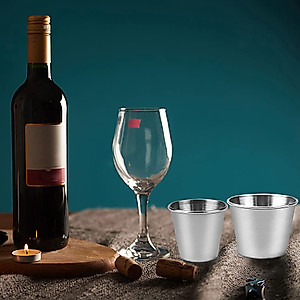 Nexxxi 20 Pack Stainless Steel Shot Cups, Stainless Steel Shot Glass Drinking Tumbler, 1 and 1.5Ounce