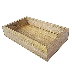 Antique Handmade Mango Wood Guest Towel Holder Vanity Tray Bathroom Accessory Trays Brown 10 x 6 inches