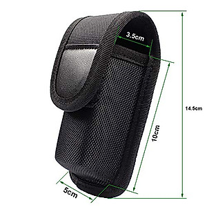 ROCOTACTICAL OC/Mace Spray Holder Pouch for MK3 Canister, Police Duty OC Pepper Spray Holster Pouch, Black