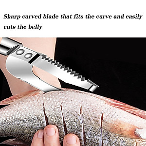 UnisonPet Fish Scaler Tool Fish Scale Knife Cut/Scrape/Dig 3-in-1 Multifunction Fish Scale Knife Fish Scale Remover Household Kitchen Fish Scale Tool