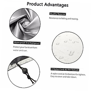 GANAZONO 3pcs couch covers for reclining couches backyard furniture recliner chair covers for reclining chair furniture cover outdoor patio furniture covers 210d umbrella cover windproof