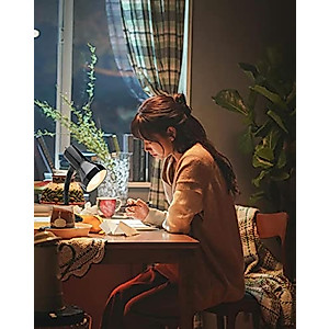 Xtricity Clip on Light with Clamp Base and Adjustable Gooseneck Desk lamp, Clip lamp for Bed 6W A19 LED Bulb Included, 120 Volt, Convenient On/Off Switch, 10.25 Inches Tall (26cm), Black Finish