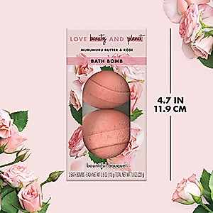 Love Beauty and Planet Bath Bombs Gift Set Gift Ideas for Her, Wife, Bath and Body Pampering Gift Set Murumuru Butter and Rose, Coconut Water and Mimosa Flower, Argan Oil and Lavender Paraben Free