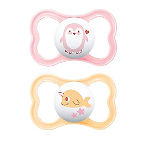 MAM Air Printed Silicone Pacifier - Girl - 6+ Months 2 count