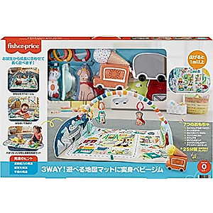 Fisher-Price Activity City Gym to Jumbo Playmat, Infant to Toddler Activity Gym with Music, Lights, Vehicle Toys and Extra-Large playmat