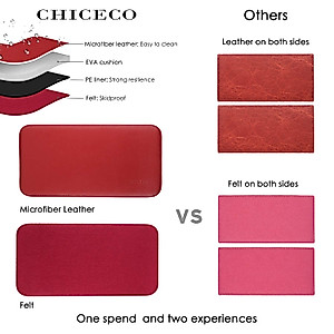 CHICECO Handbag Base Shaper for bag, Vegan Leather and Felt - Cherry Red