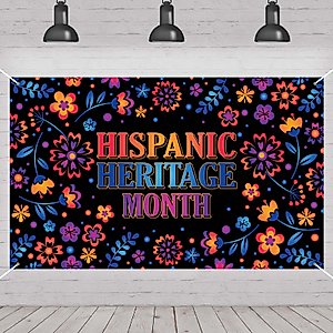 Hispanic Heritage Month Backdrop Hispanic Heritage Decorations World Flag Banner Hispanic Latino Spanish Home Office Photography Background Board Wall Hanging Sign Photo