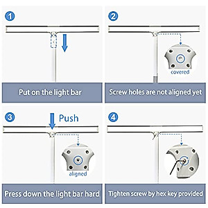 PHIVE LED Task Lamp, 20 Watt Super Bright Desk Lamp with Clamp, Dimmable Gooseneck Monitor Lamp(4 Color Modes, 5-Level Dimmer, Memory Function, Highly Adjustable Office Light/Workbench Lamp) Silver