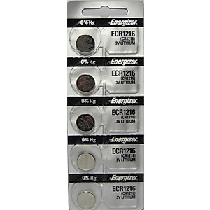 Energizer 5 CR1216 EC1216 3v Lithium Electronic Mercury Free Batteries