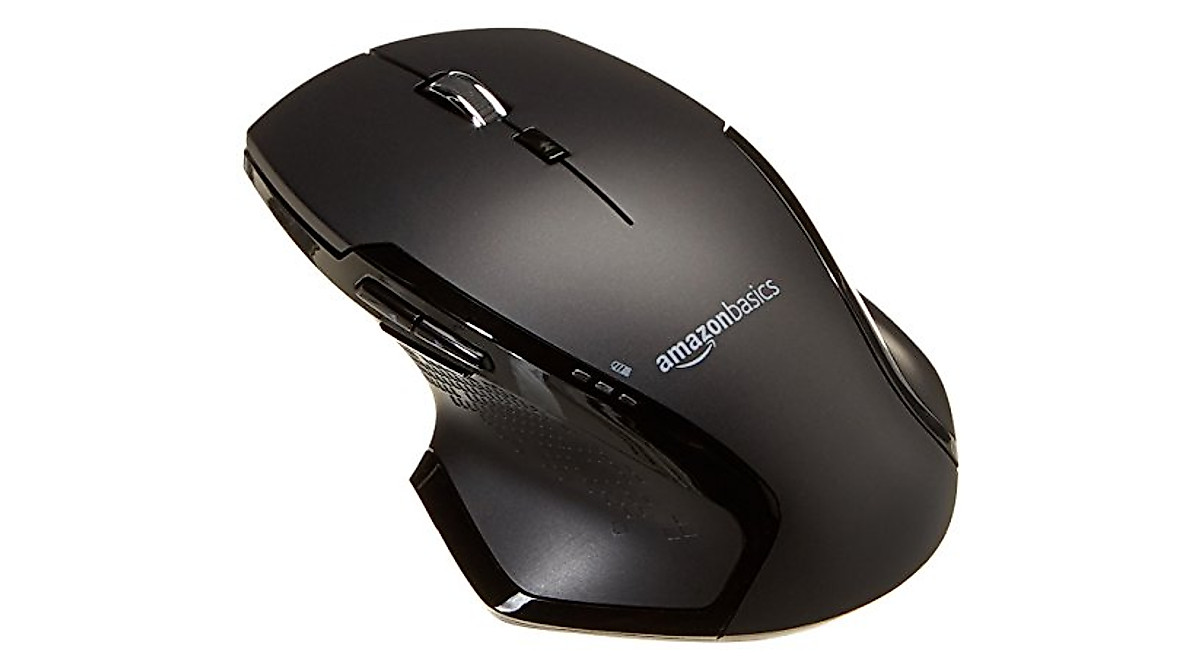 Amazon Basics Ergonomic Wireless Mouse - Fast Scrolling