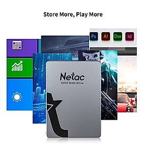 Netac 1TB SATA Internal Solid State Drive SSD Up to 550MB/s 2.5 Inch Internal SSD 3D NAND Easy to Install for Laptop Computer Upgrade Speed Game