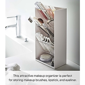 YAMAZAKI Home Tower Jewelry & Makeup Organizer, Standup Cosmetic Storage Box, Display Case - Angled - Abs Plastic