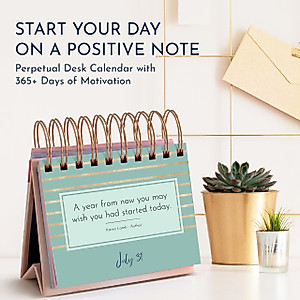 Motivational Calendar - Daily Flip Calendar with Motivational Quotes - Inspirational Gifts for Women, Office Decor for Women, Office Gifts for Women, Motivational Gifts, Desk Decorations Women