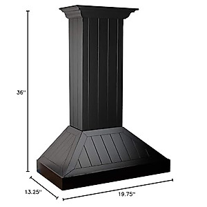 ZLINE 36 in. Wooden Wall Mount Range Hood in Black - Includes Motor (KPCC-36)