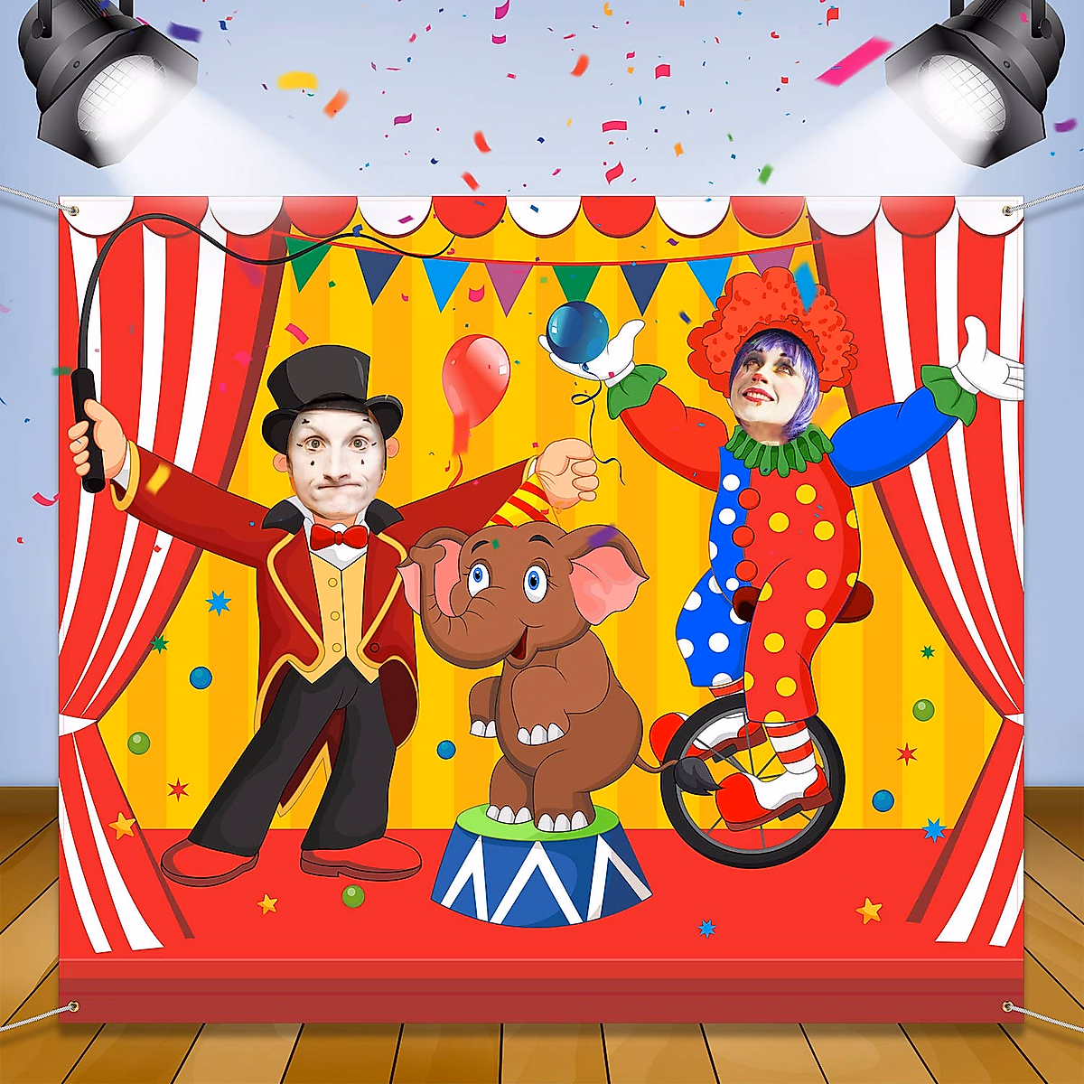 Blulu Carnival Backdrops for Party Circus Decorations 59 x 51 Inch Carnival Photo Door Banner Circus Theme Carnival Banner Carnival Photo Props Large Backdrop for Carnival Decorations Games Supplies