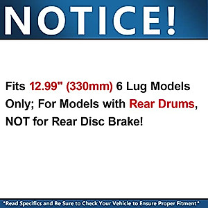 Detroit Axle - Front Brake Kit for Chevy GMC Silverado Sierra Suburban Express Savana 1500 Tahoe Yukon XL Escalade ESV EXT XTS Drilled & Slotted Brake Rotors Ceramic Brakes Pads : 12.99'' inch Rotor