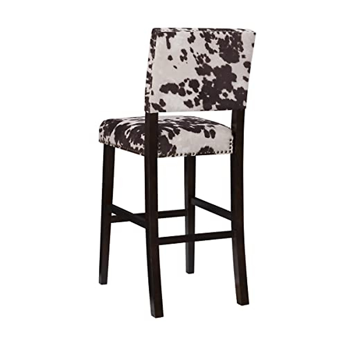 Linon Udder Madness Corey Bar Stool, 19"W x 22.5"D x 44.75"H, Brown