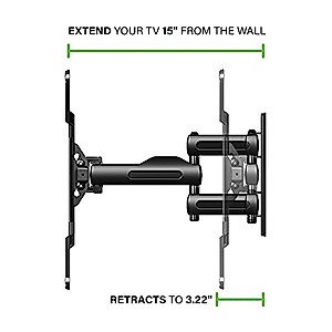 Made for Amazon Universal Full-Motion TV Wall Mount for TVs up to 55" and Compatible with Amazon Fire TVs