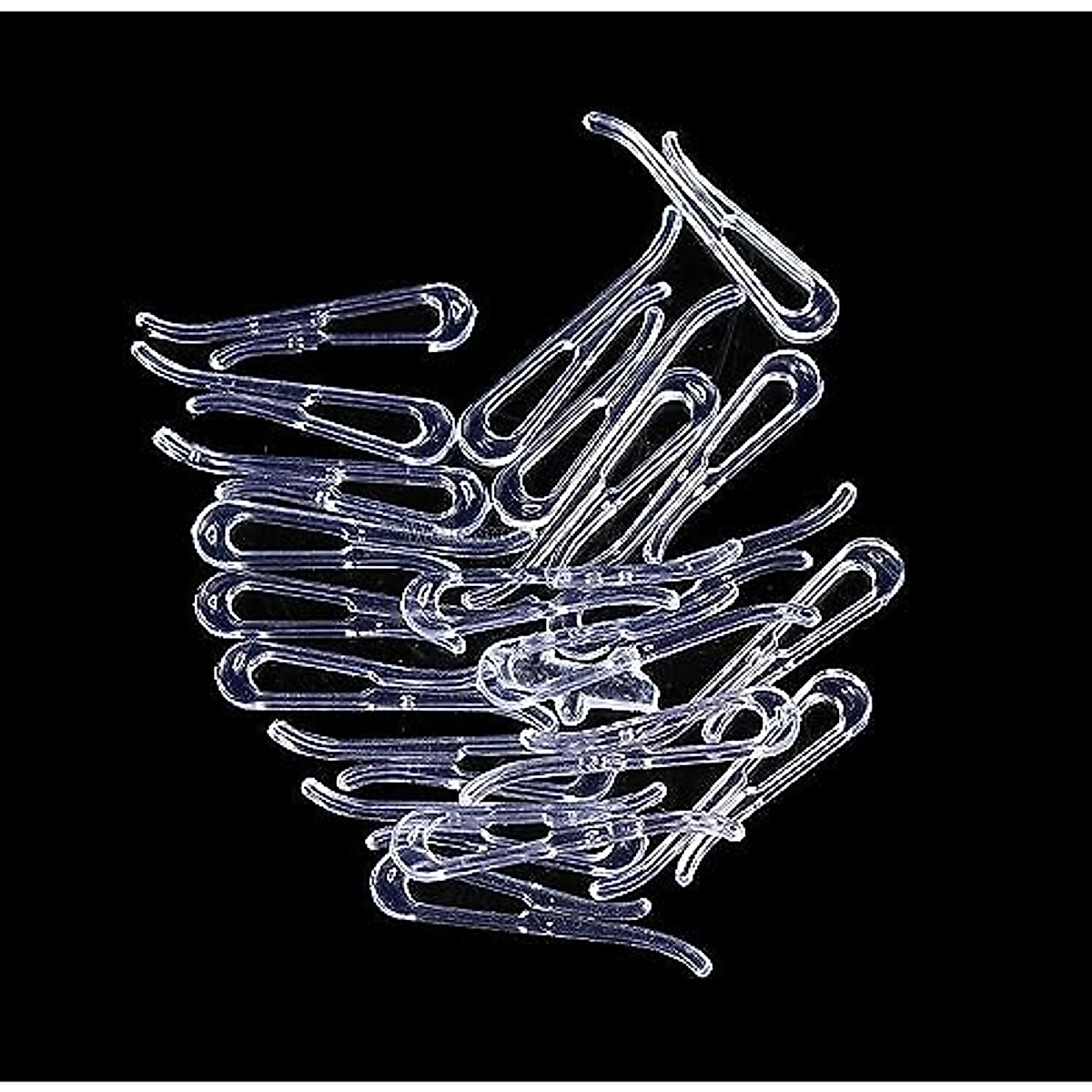 30 Pcs Clear Alligator Clips, Transparent U Shape Plastic Shirt Clips for Ties, Pants, Medal Ribbon - 1.5 inch/38mm