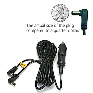 EDO Tech 11 ft Car Charger Power Cord for RCA Single Dual Screen Vehicle Portable DVD Player