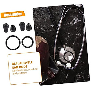 OSOLADY 2 Sets Accessories Bell Cover Diaphragm Replacement Medical Parts Ear Tips for Diaphragm for Black