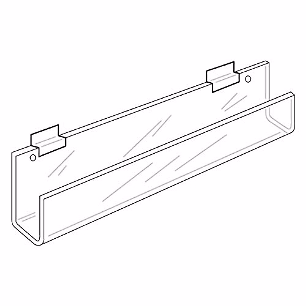 24" Slatwall Greeting Card Displays, Open Ends, Tilt, 62666
